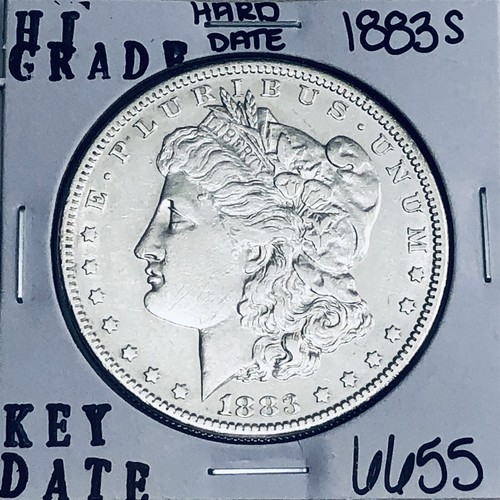 1883 S MORGAN SILVER DOLLAR HI GRADE GENUINE U.S. MINT RARE KEY COIN ...