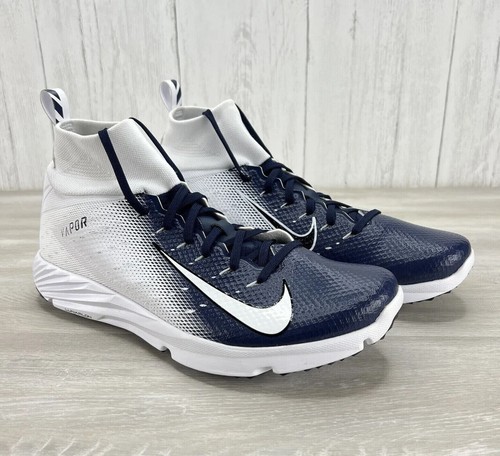 NIKE VAPOR UNTOUCHABLE SPEED TURF 2 FOOTBALL SHOES SIZE 13 WHITE NAVY ...