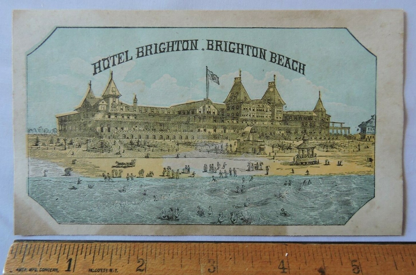 Rare 1880 Coney Island Brighton Beach Hotel Brooklyn New York NYC Trade ...