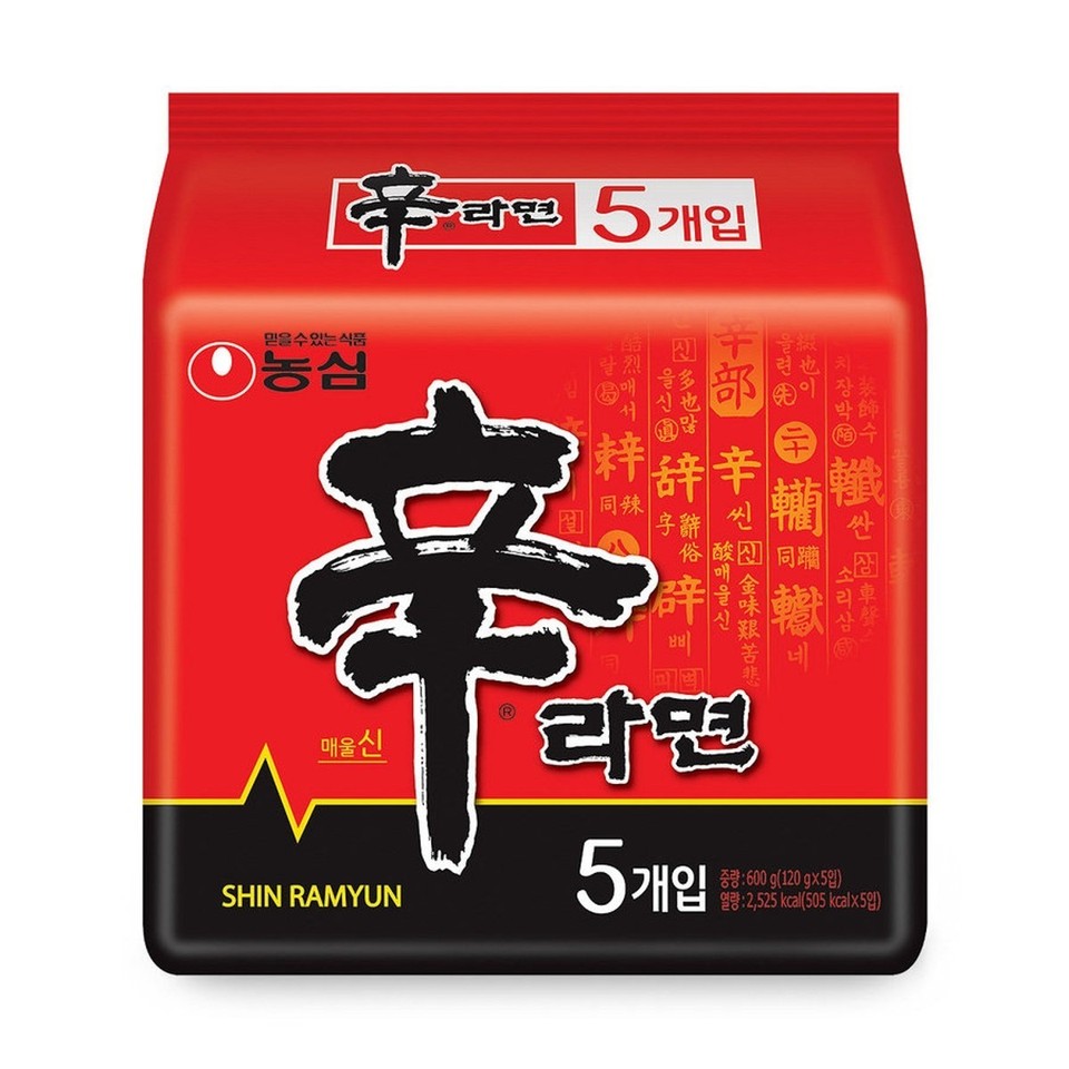 kpop demon hunters ramen collab Shin Ramyun korean noodles 5 pack of ...