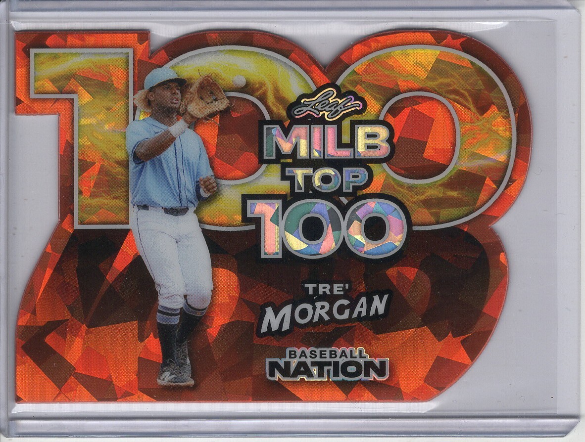 Tre' Morgan 2025 Leaf Baseball Nation #MB-64 MiLB top 100 Base ...