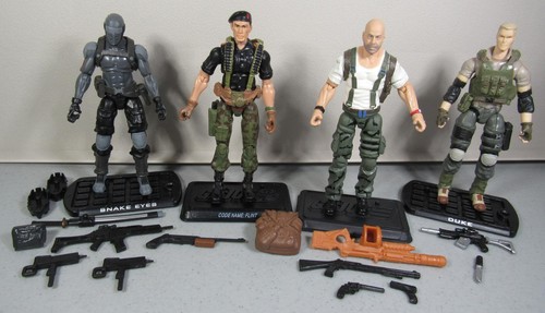 GI JOE -- 25th DUKE, FLINT, JOE COLTON, SNAKE-EYES w/ acc's -- GIJOE | eBay