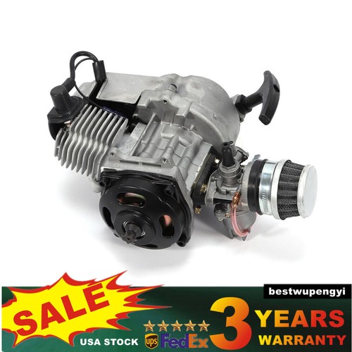 2 Stroke 49cc Engine Motor Pull Start For Pocket Bike Mini Dirt Bike ...