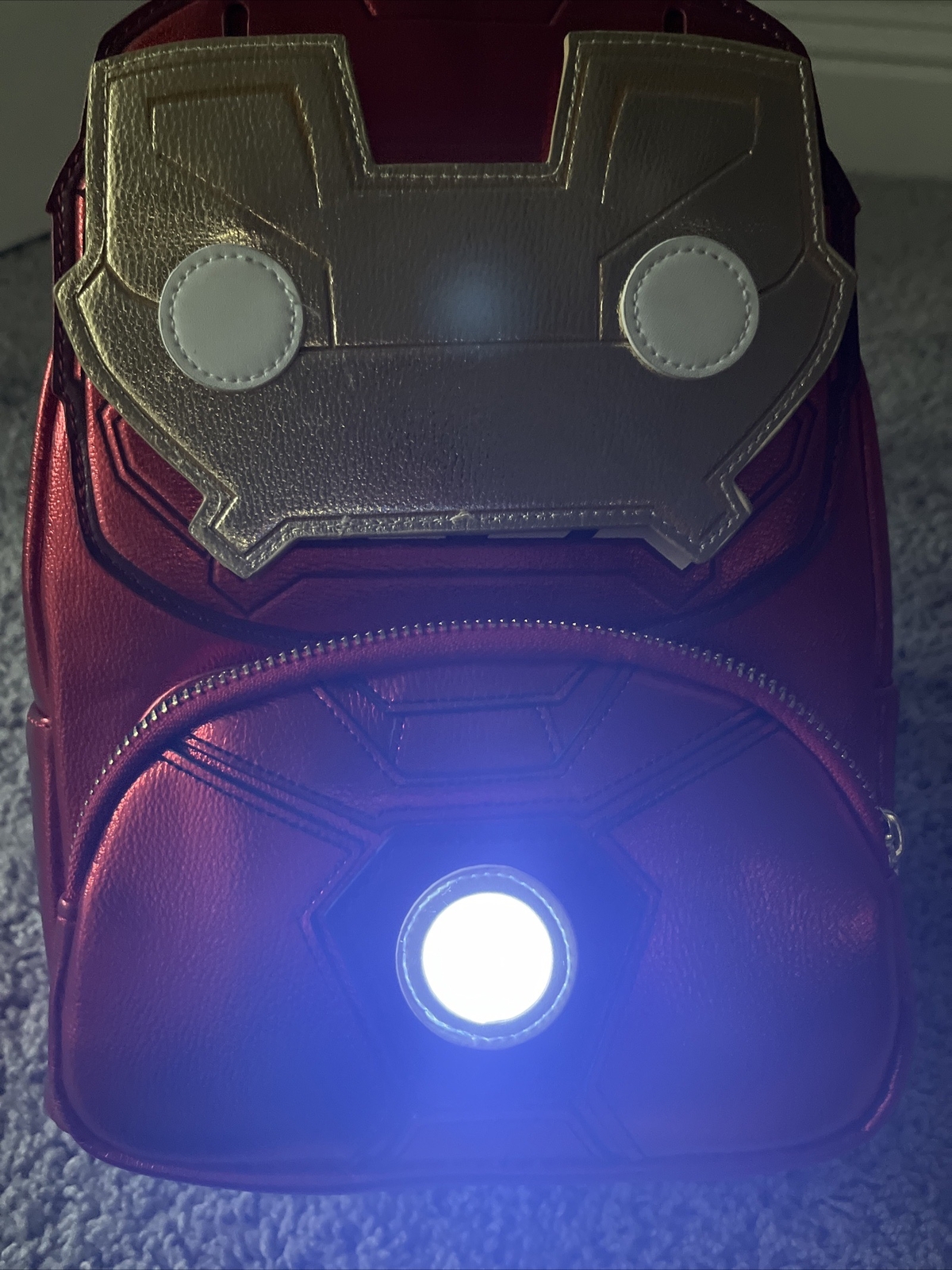 Loungefly Unisex Marvel Iron Man Light up Mini Backpack Metallic ...