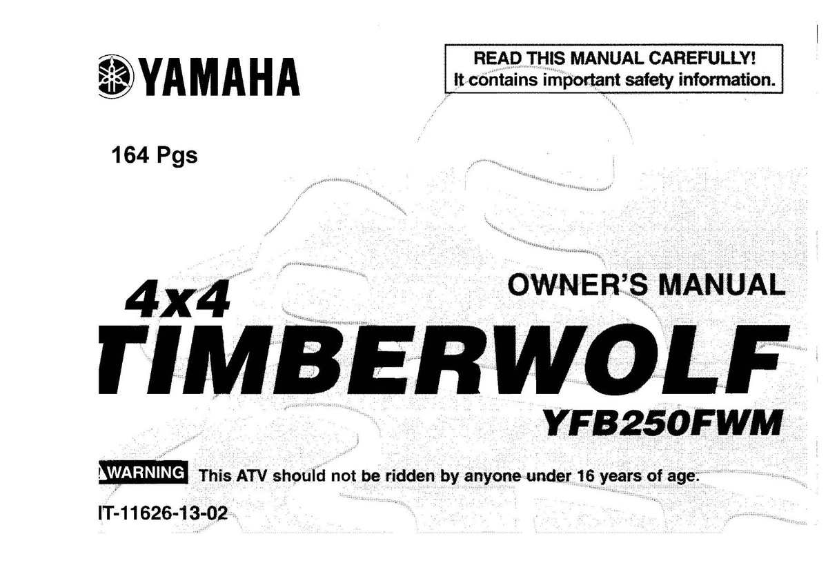 Yamaha Timberwolf 250 Specifications