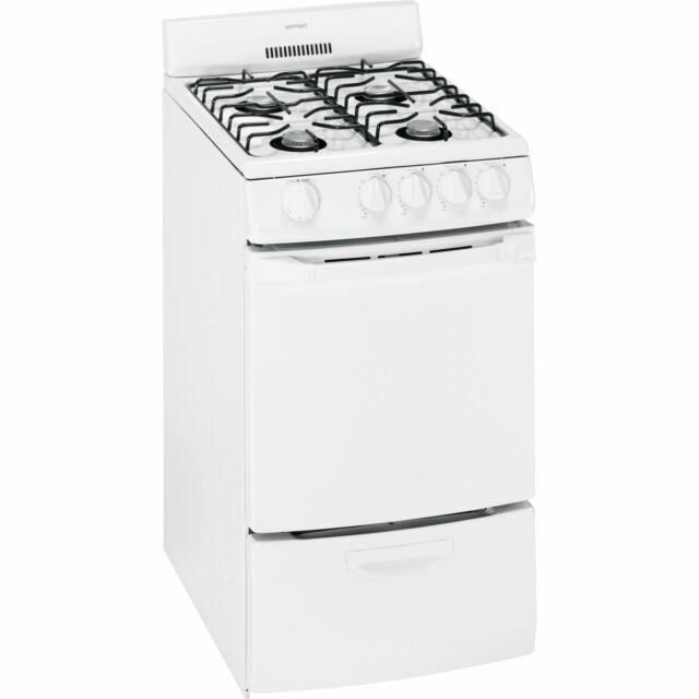 GE Hotpoint 20-Inch. Free-Standing Gas Range, White, RGA720EKWH for ...