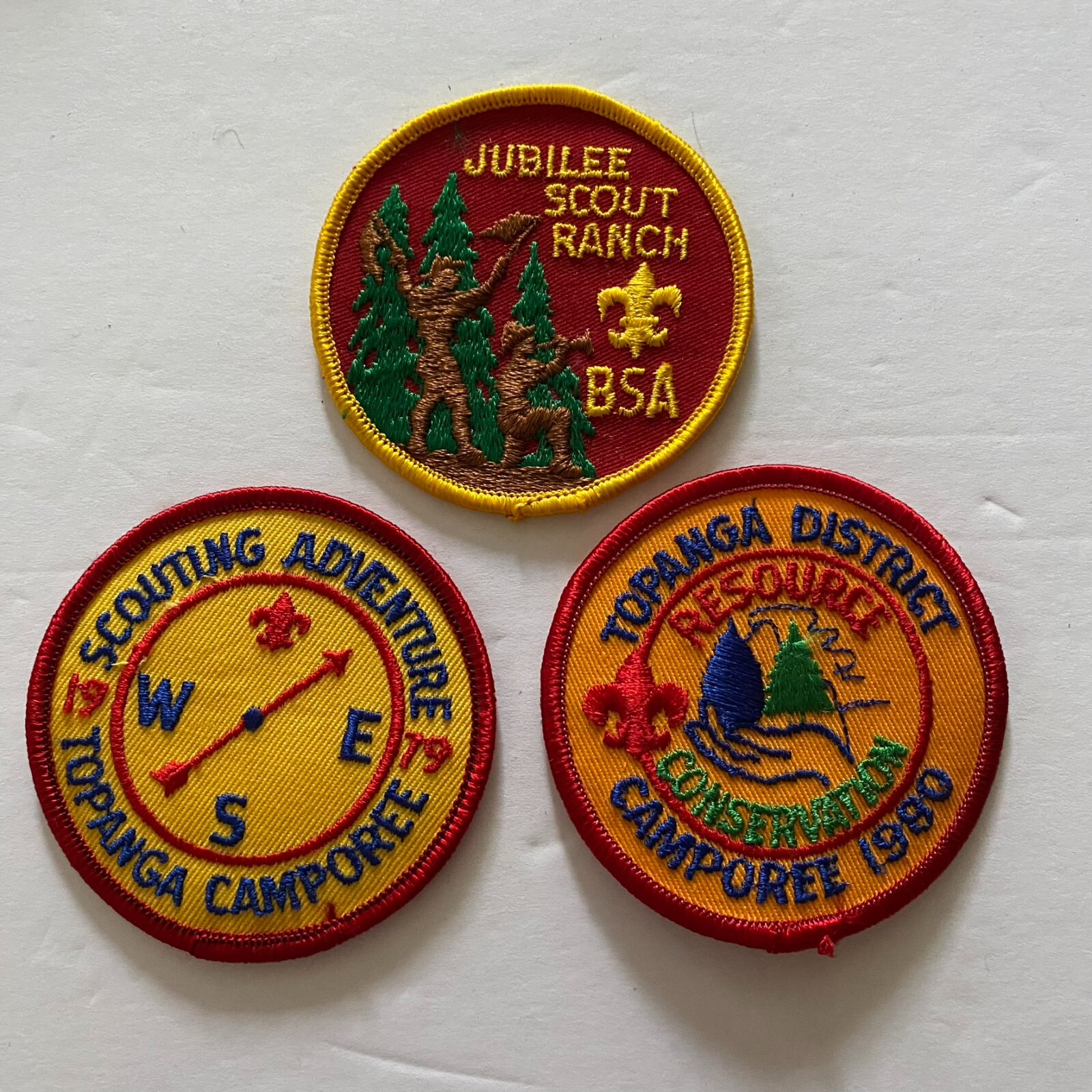 Boy Scout of America BSA lot of 3 Patches Topanga Camporee Jubilee ...