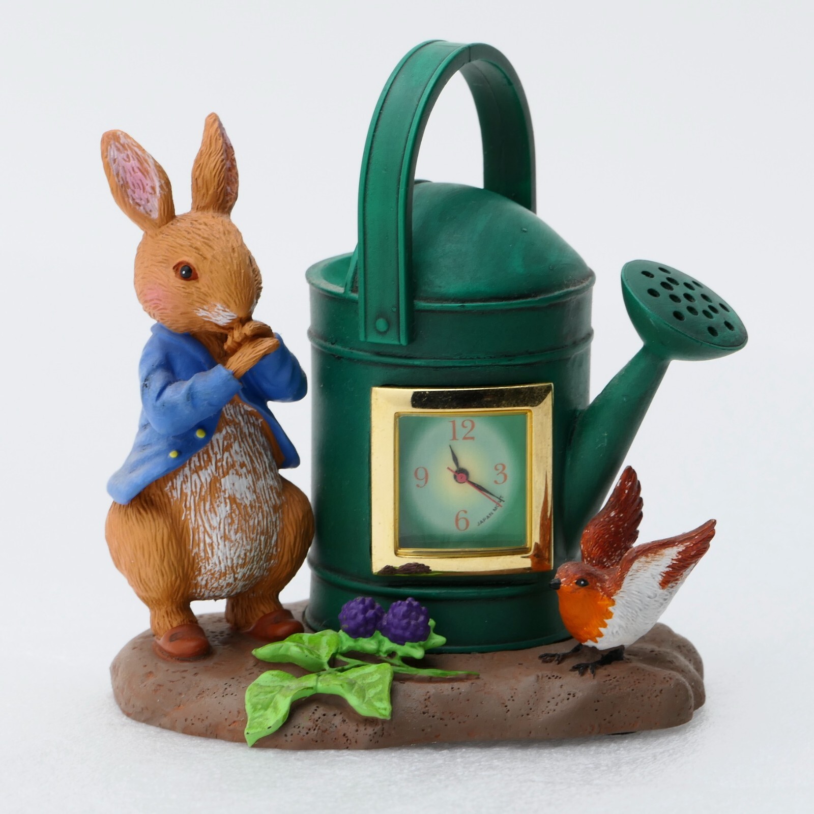 Frederick Warne PETER RABBIT & Watering Can Resin Mini Clock Figurine ...