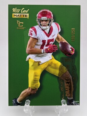 💥 2022 Wild Card Matte Green Chase Drake London ROOKIE #'d/250; Falcons ...