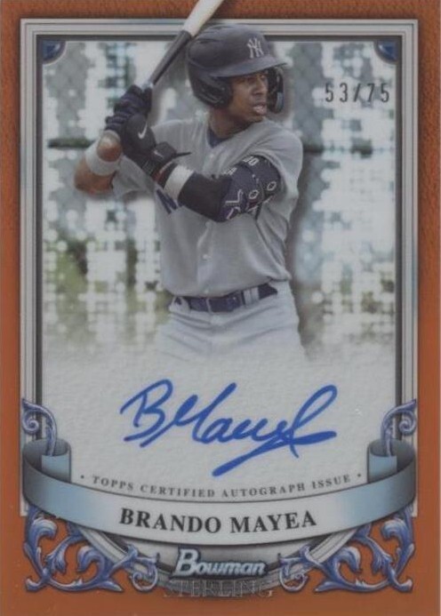 2024 Bowman Sterling - Prospect Autographs Brando Mayea #PA-BMY Orange ...
