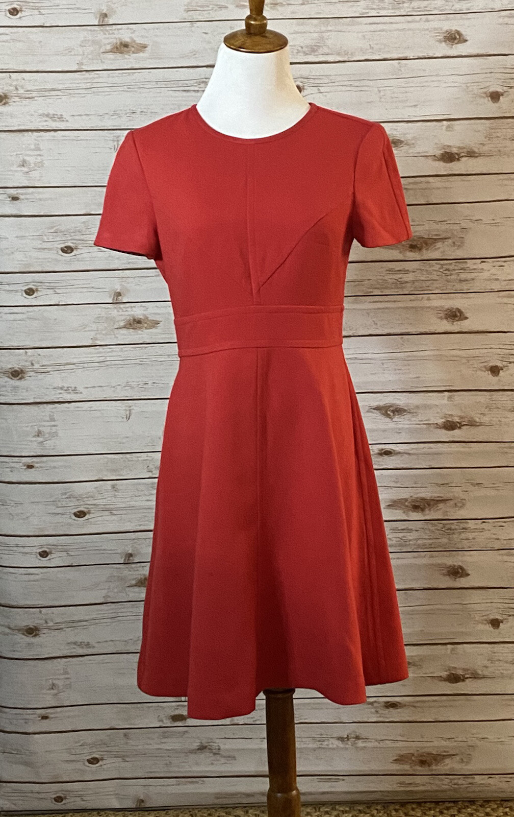 Eliza J business chic red short sleeve fit and flare dress Size 4 | eBay