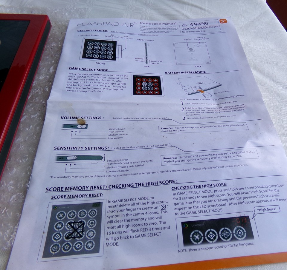 FlashPad Air Virztex Electronic Game and Instructions Take a LOOK ...