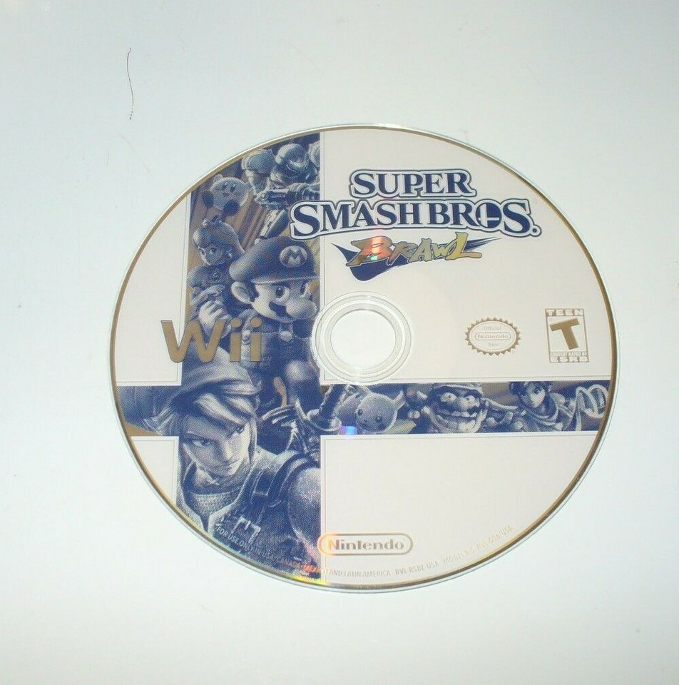 Wii Super Smash Bros. Brawl (Wii, 2008) Disc Comes W/ Generic Case ...