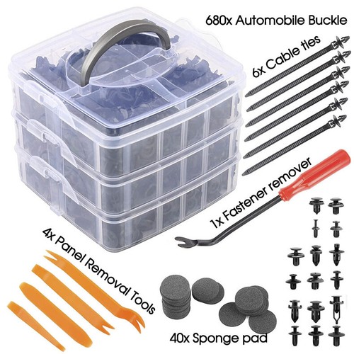 731Pcs Car Trim Body Clips Kit Rivets Retainer Auto Panel Bumper ...