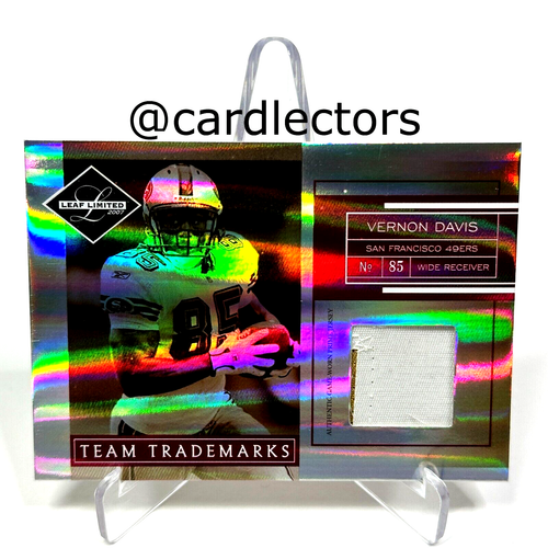 2007 Leaf Limited VERNON DAVIS Team Trademarks Materials Prime TT-5 SP ...