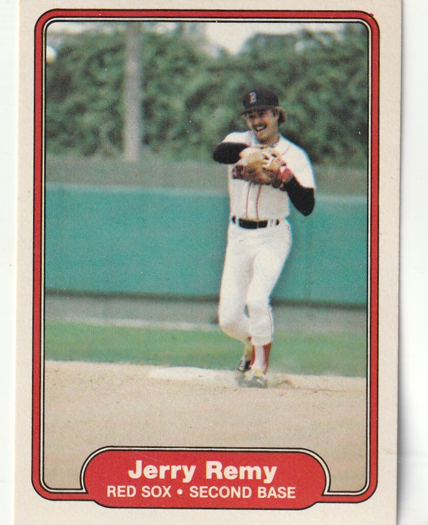 FREE SHIPPING-MINT-1982 Fleer #304 Jerry Remy Boston Red Sox PLUS BONUS ...