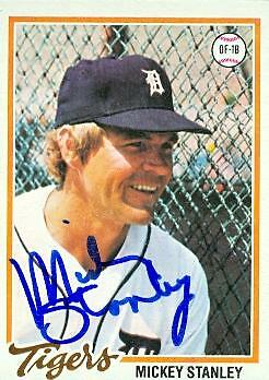 Mickey Stanley autographed Baseball Card (Detroit Tigers) 1978 Topps ...