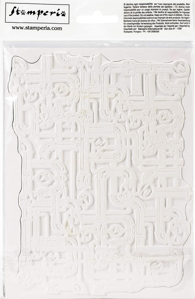 STAMPERIA International Cling Stamp Pipes Piping Mixed Media Antonis ...