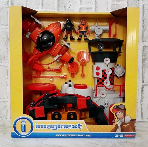 Imaginext Sky Racers Gift Set Fisher-Price Playset Flying Tiger Plane ...