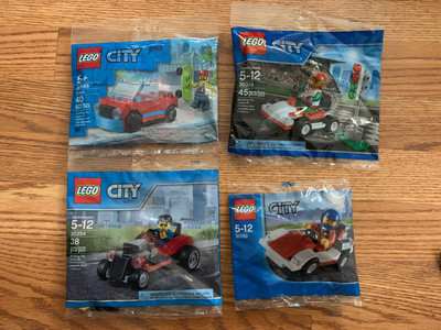 LEGO CITY: Skater 30568 Hot Rod 30354 Racing Car 30150 Go Kart 30314 ...