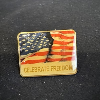 Vintage Celebrate Freedom Flag Lapel Pin Vest Collectible EUC | eBay