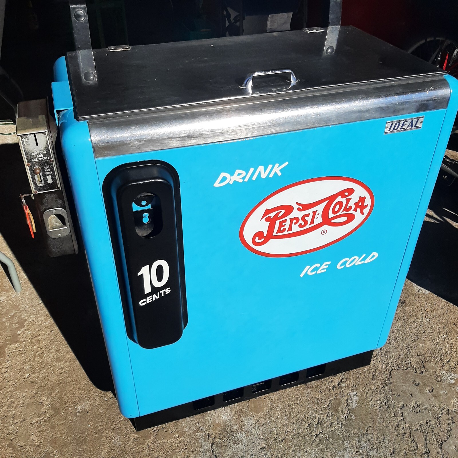 Vintage Pepsi-Cola Double Dot Ideal 55 Slider Embossed Machine. | eBay