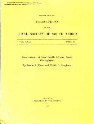 Kent, Leslie E & Stephens, Edith L CHARA ROTUNDA : A NEW SOUTH AFRICAN ...