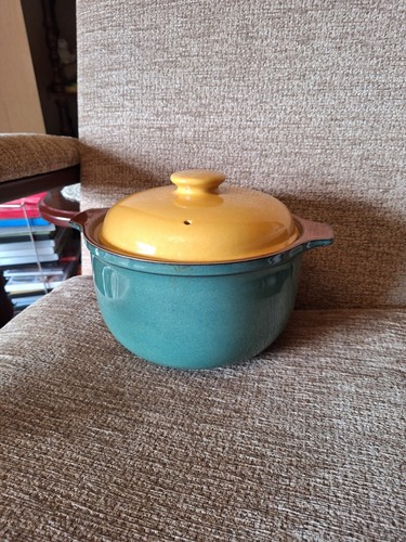 Vintage Denby Spice Covered Casserole Dish Stoneware Yellow Green ...