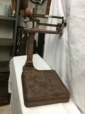 Antique Cast Iron Howe Platform Scale 40lb No Weights | eBay
