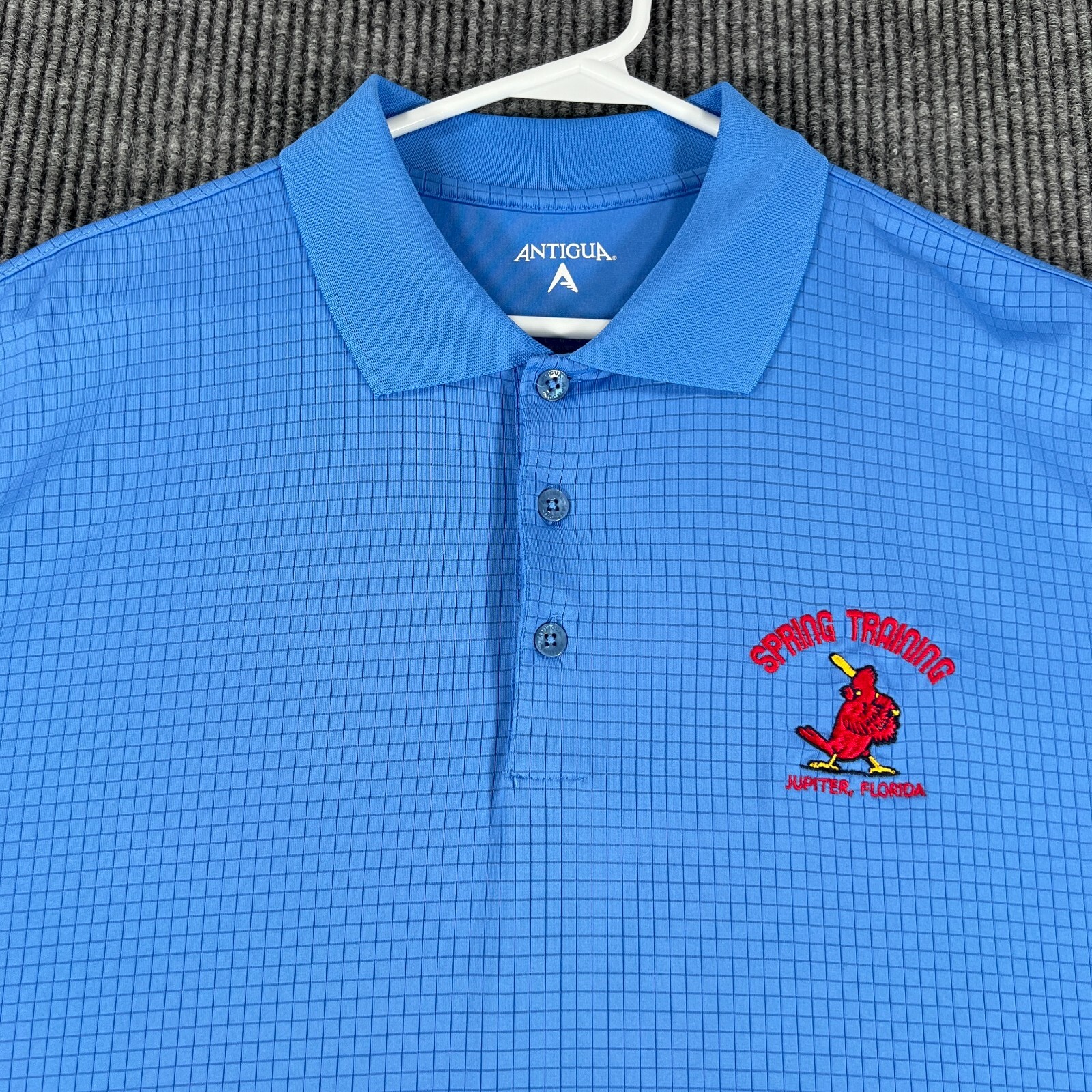 St. Louis Cardinals Polo Shirt Mens Large Blue Spring Training Short ...