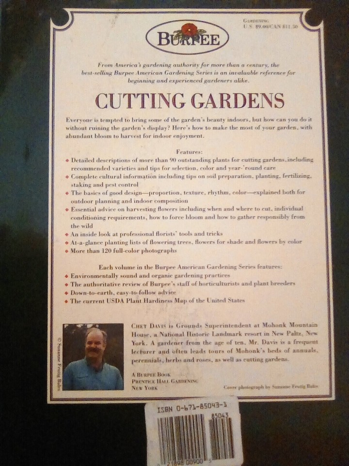 CUTTING GARDENS Burpee American Gardening Series CHET DAVIS used | eBay