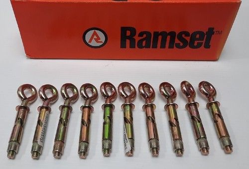 Ramset Anchor DynaBolt Plus Eye Bolt- 8x47mm Gold Passivated Zinc Plate ...