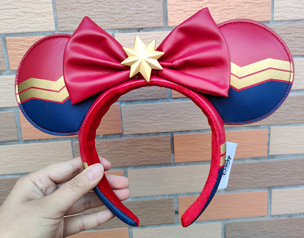 Disney Parks Red Bow Carol Danver 2023 Ears Captain Marvel Headband | eBay
