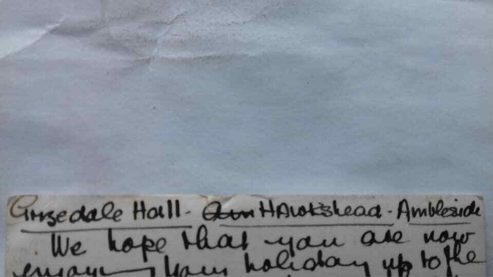 Vintage postcard,real photo,Grizedale Hall,Hawkshead,1939,Bournemouth ...