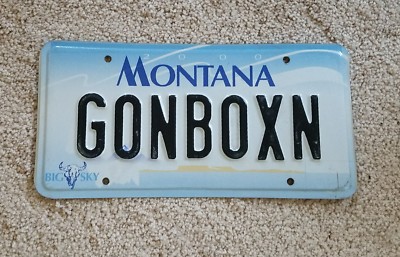 MONTANA REAL VANITY LICENSE PLATE PORSCHE GONBOXN BOXSTER BOXING ...