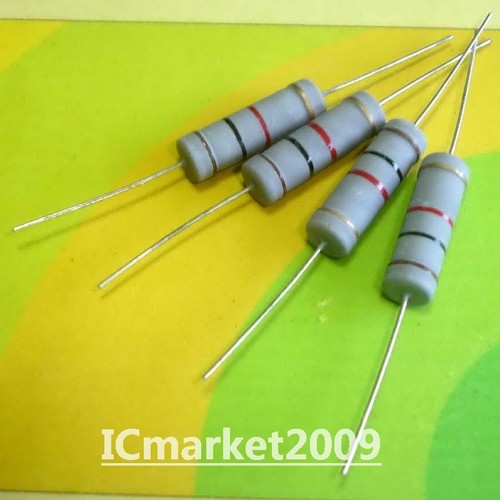 10 PCS 5W-1K 5% 5 WATT 1K OHM 1KOHM CARBON FILM RESISTOR | eBay