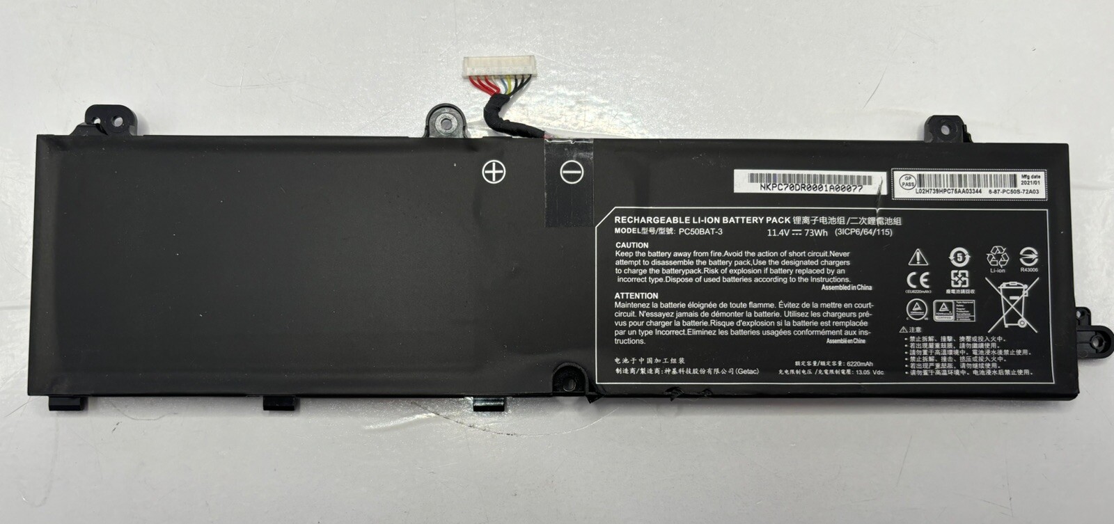 Genuine PC50BAT-3 Battery For Clevo PC50S SYSTEM76 ORYX PRO 6 Key 15 Gaming