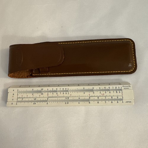 Vtg Small 4.75” Sun Hemmi Slide Ruler Japan W Leather Case No Cursor | eBay