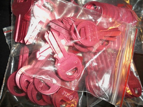 M1 - (50 Ct.) PINK Lightweight Aluminum Titanium Key Blanks "BLOWOUT ...