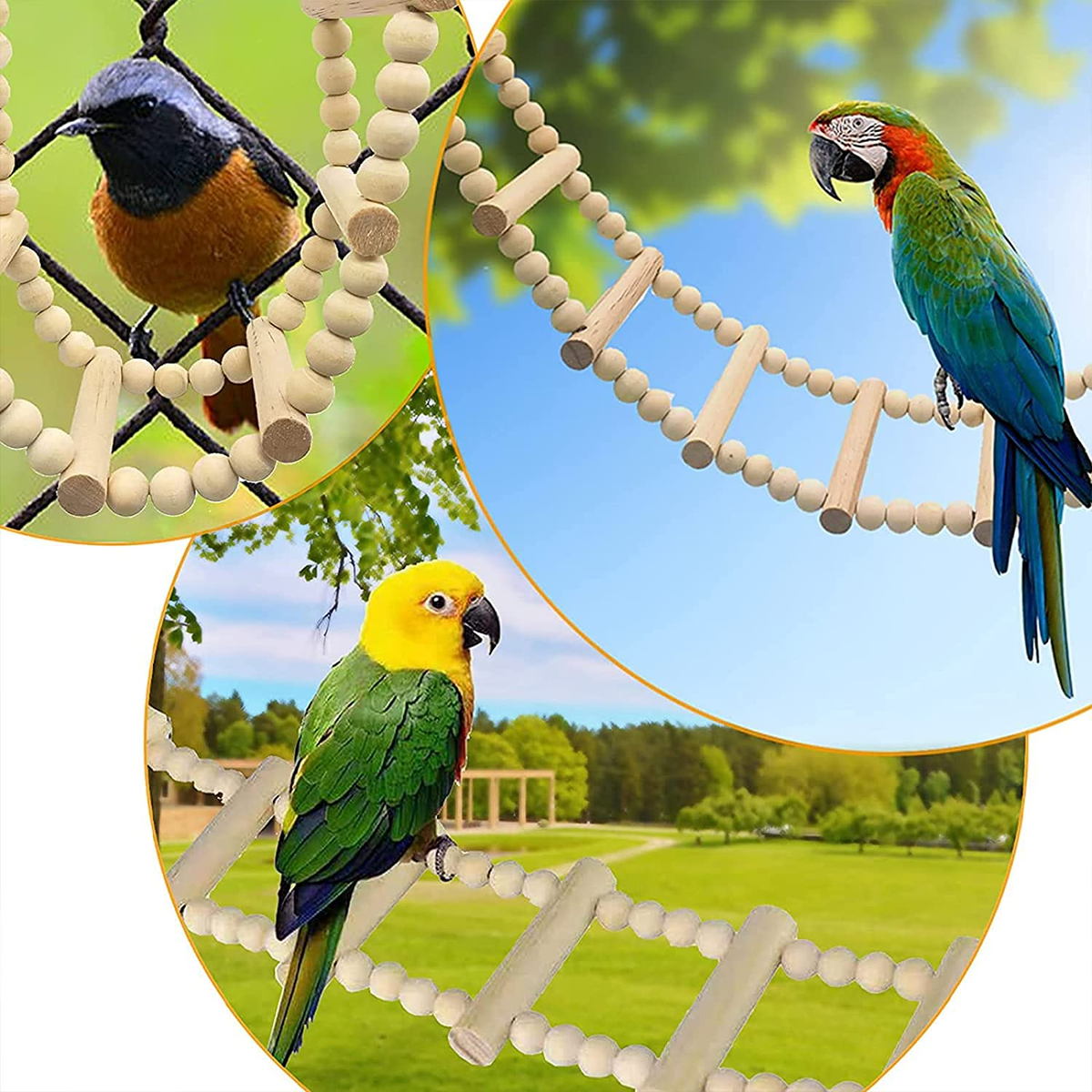 Natural Bird Perches AWXZOM Natural Wood Bird Perches Bird Ladder Perch ...
