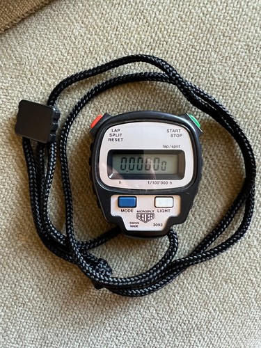 Vintage Tag Heuer Microsplit 3093 LCD Stopwatch Digital - 60 MM Approx ...