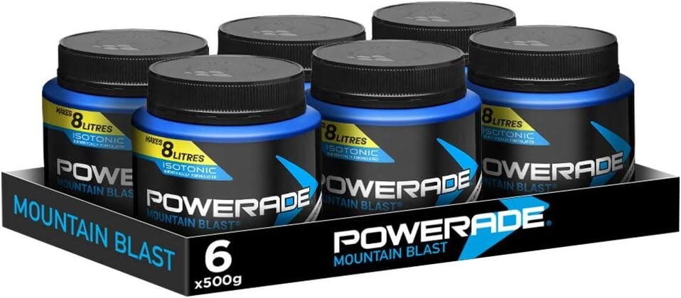 Powerade Isotonic Mountain Blast Sports Powder Drink Fast Hydration 6 x ...