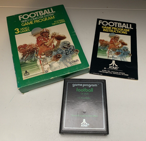 Vintage Activision Atari 2600 FOOTBALL Video Game - Box, Manual, Tested ...