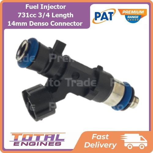 1x PAT Premium Fuel Injector 731cc 3/4 Length 14mm Denso Connector fits ...