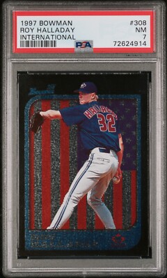 💥Doc Roy Halladay 1997 Bowman International #308 Toronto Blue Jays HOF ...