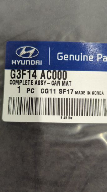 New OEM Genuine Hyundai Floor Mats 2018-2020 Elantra GT Black G3F14 ...