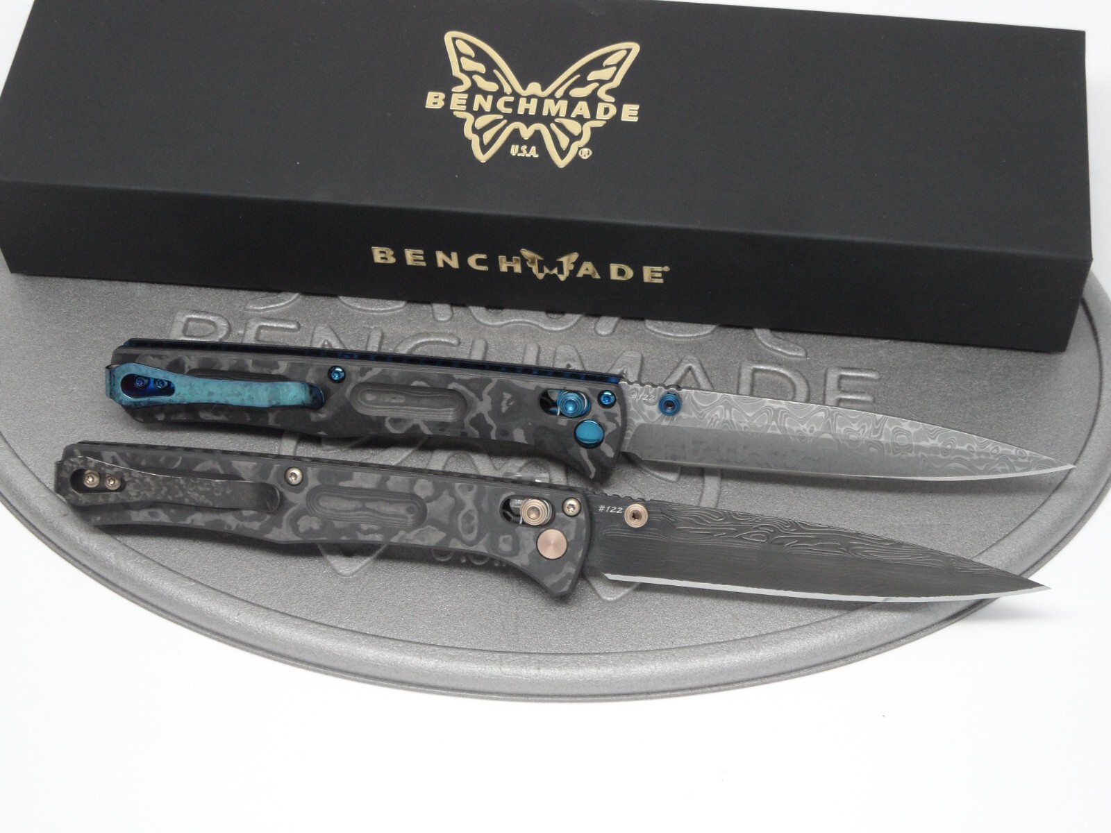 Benchmade Fact Gold Class 417BK-231 & 417-232 Matched Set Folding Knife ...