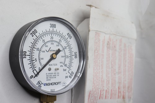 Ashcroft Pressure Gauge 0-600 PSI S002751002 for sale online | eBay