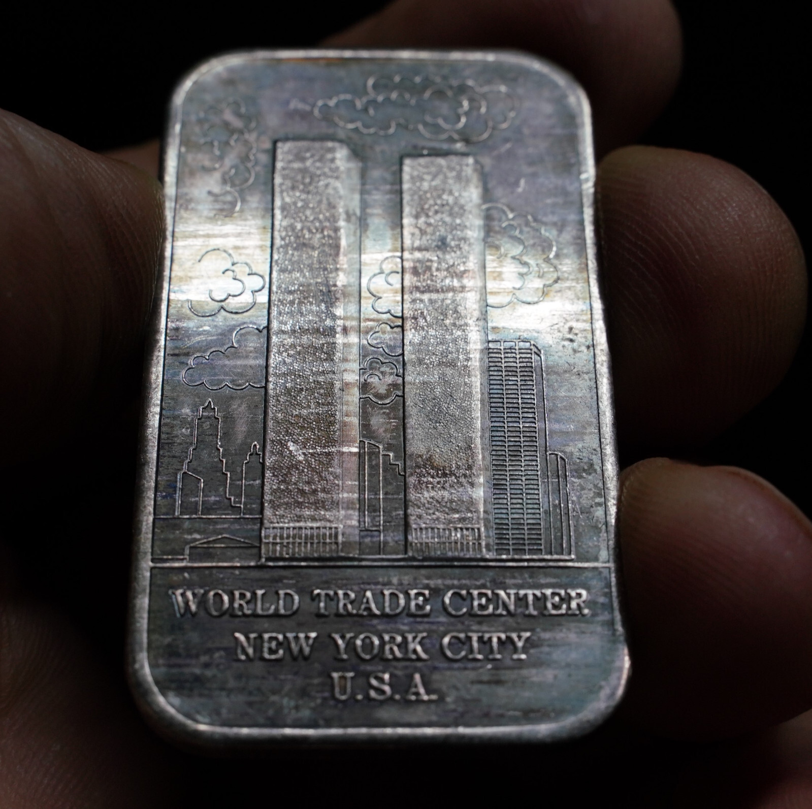 MTB World Trade Center New York City USA 1oz 999 FINE Silver bar C1826 ...