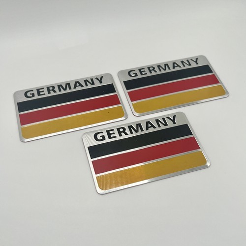 3X German Flag Car Emblem Badge Decal Sticker Deutschland 2"x 3 ...